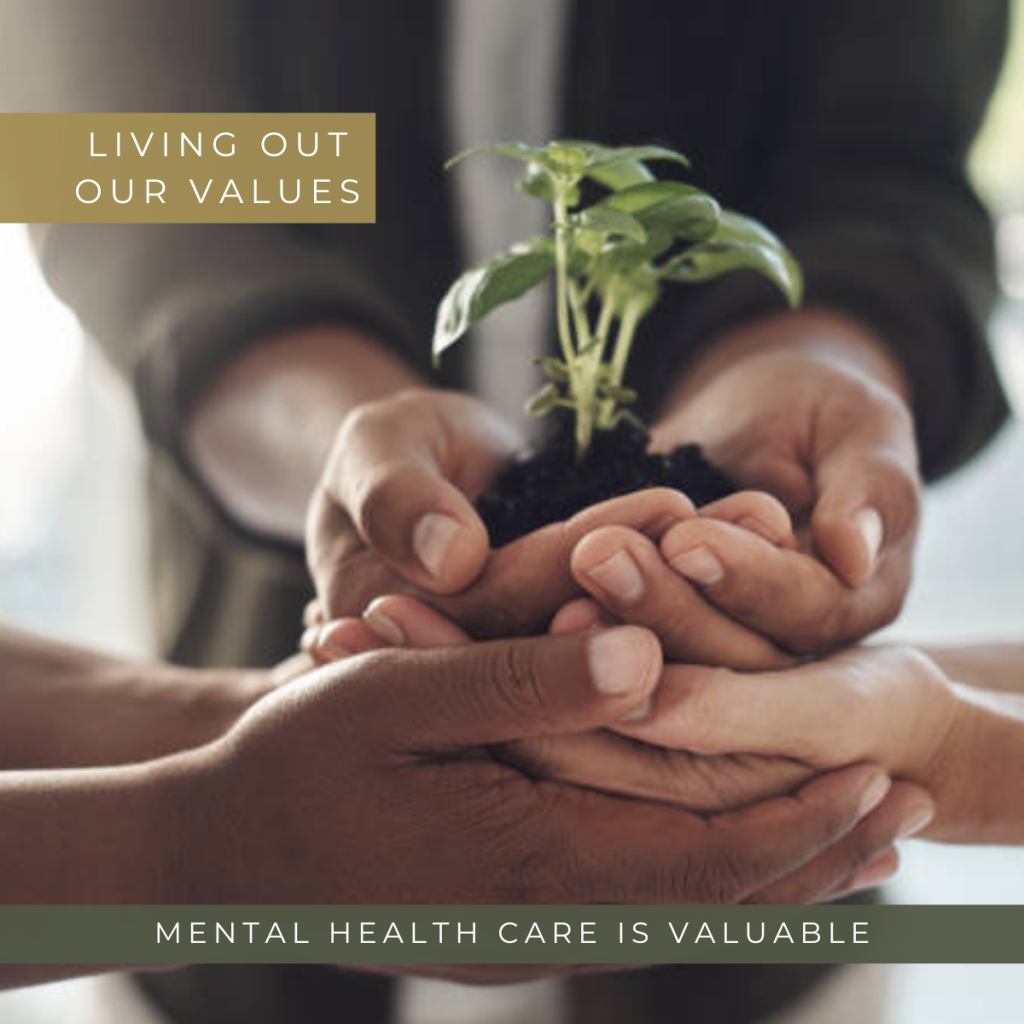 Living Out Our Values Series, Part 1: Mental Health is Valuable and Has ...